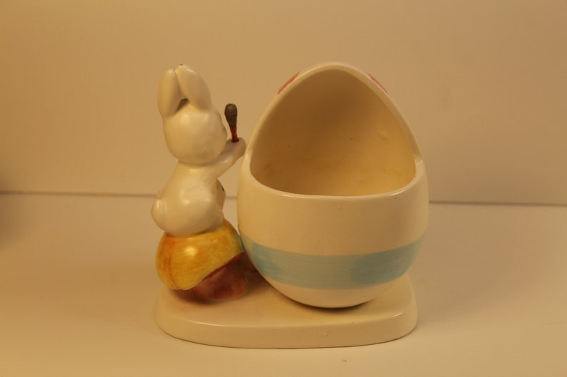 Napco Easter Bunny Planter Pastel Egg Planter Bunny Figurine | Etsy