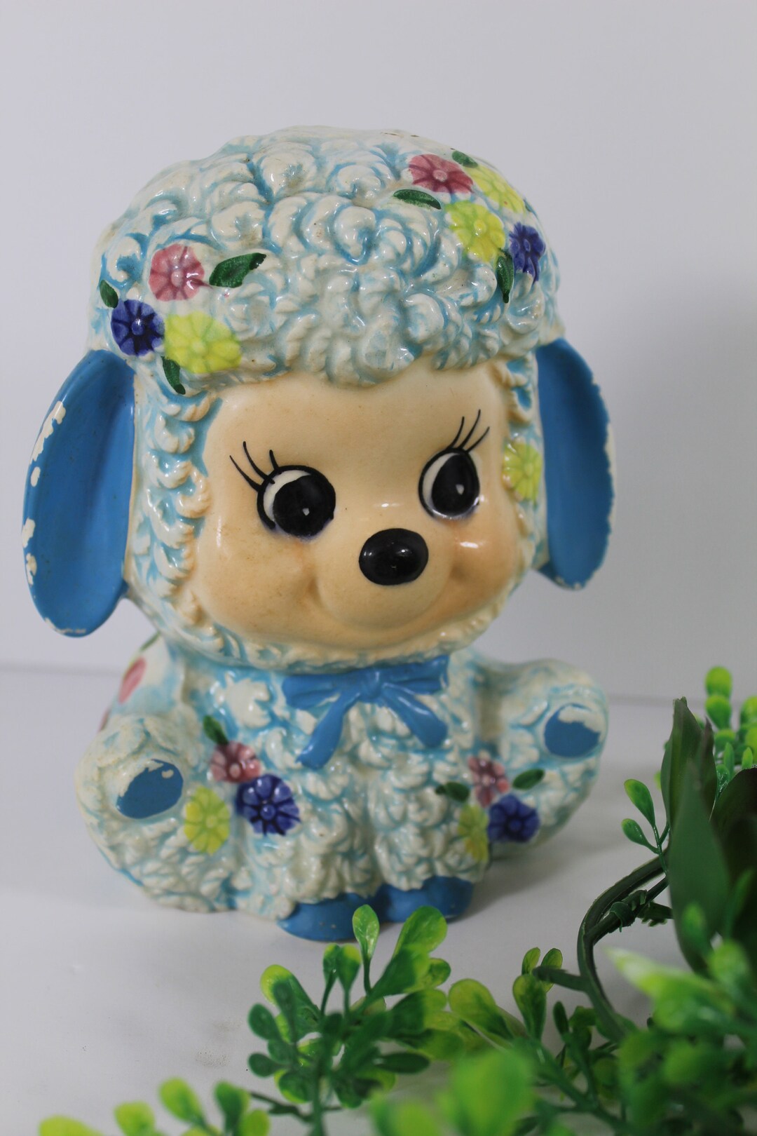 Napco Blue Lamb Planter Planter Kitchy Cute Animal Planter by Napcoware ...