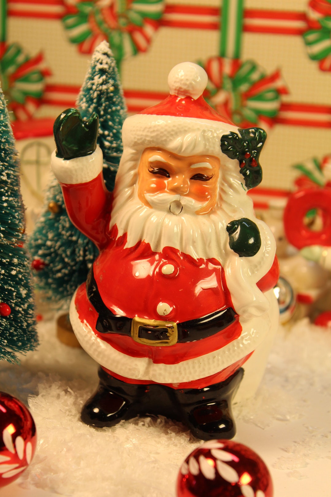 Vintage Santa Bank Vintage Ceramic Christmas Collectible TII Wayzata MN ...