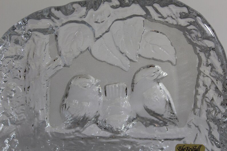 Eda Kristall Nya Glasbruket Swedin Glass Art Clear Glass Bluebird Home ...