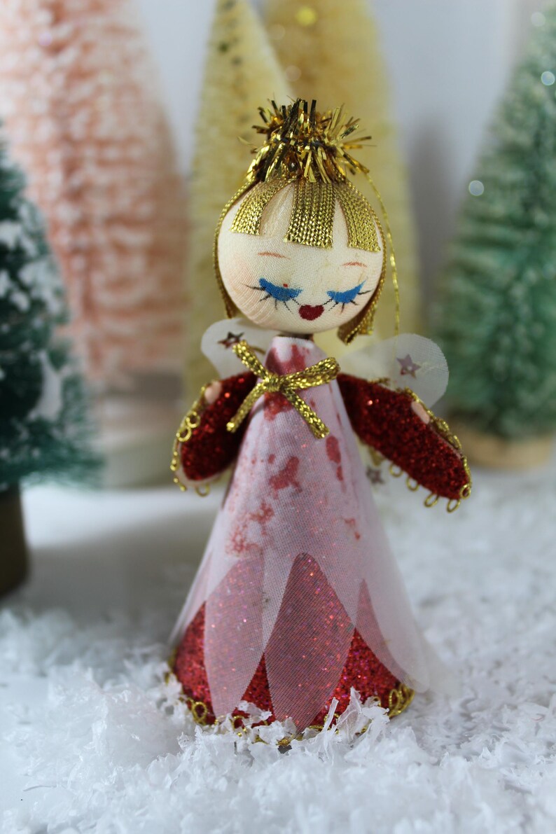 Vintage Angels Set of Two Cone Angels Mid Century Christmas Collectible ...
