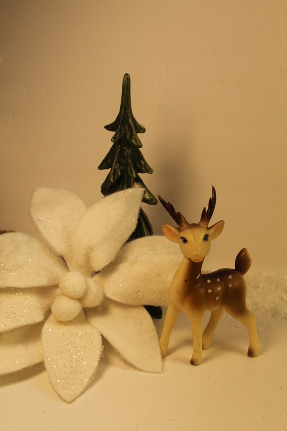 Figurines Sculpture Vintage Rubber Deer Christmas Deer Buck Japan etna ...