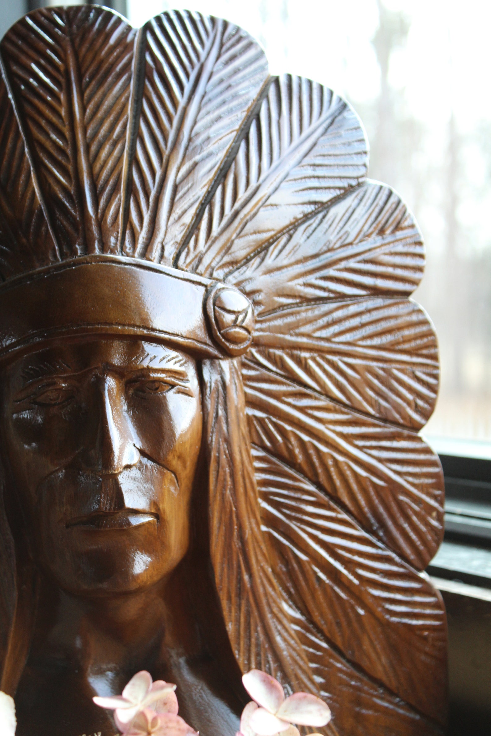 Indian Head Statuary Wood Indian Cigar Indian Large Indian | Etsy