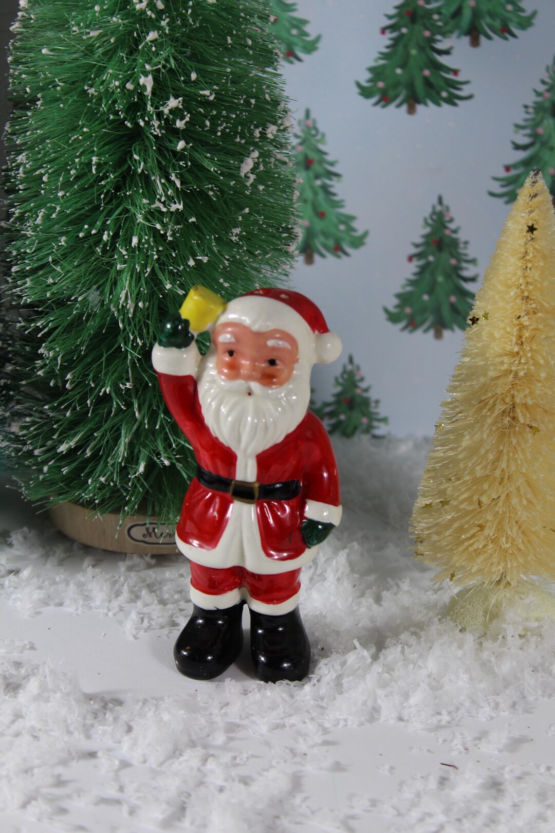 Santa Shaker Japan Vintage Christmas Salt Pepper Santa Ringing Bell ...