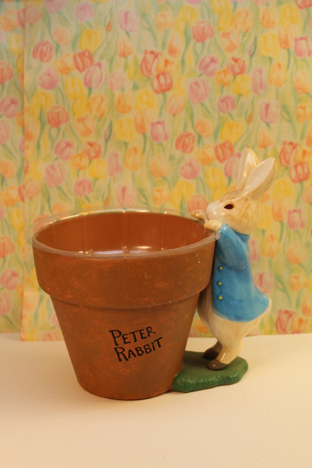 Peter Rabbit Planter Bunny Figurine and Pot Beatrix Potter - Etsy