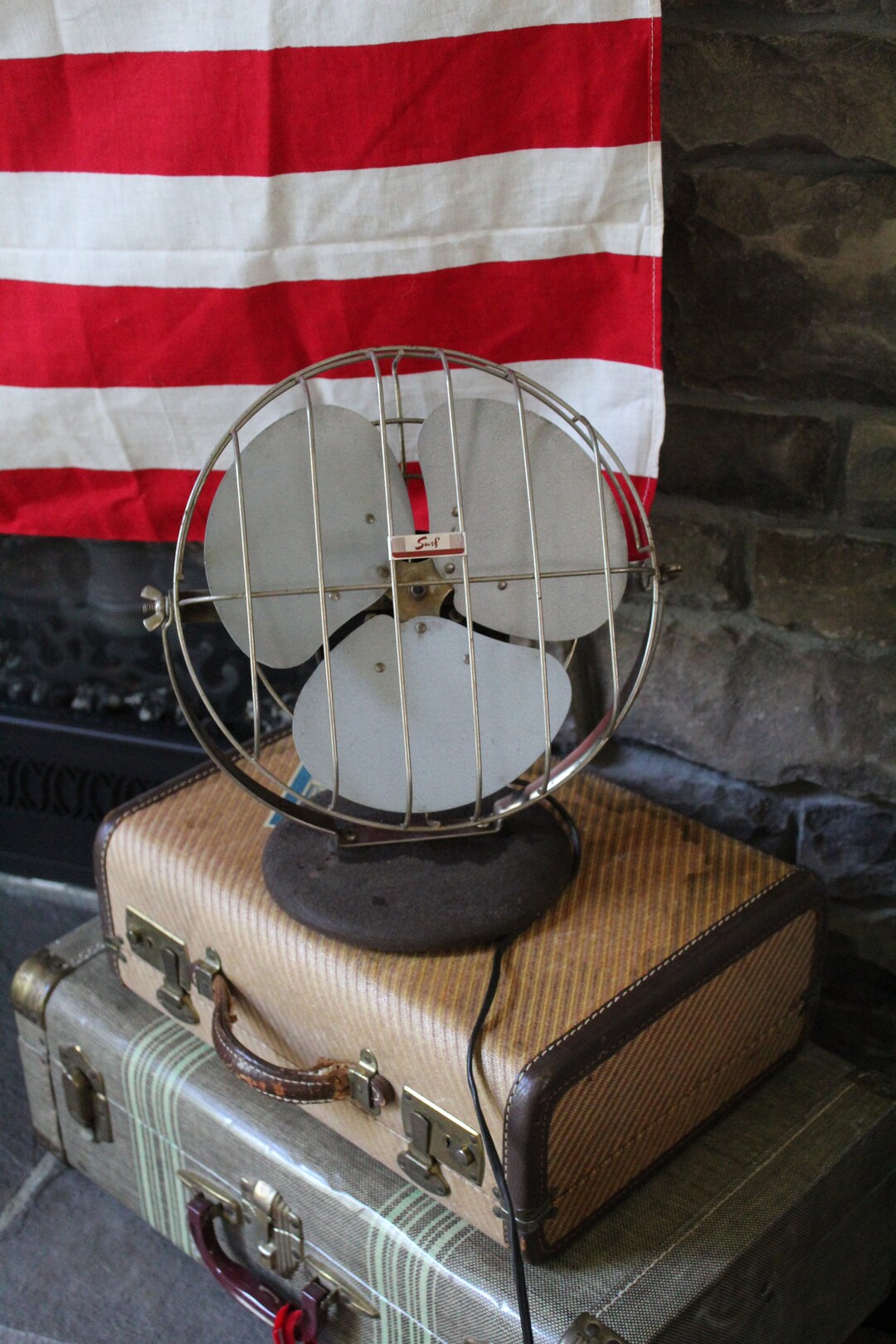 Vintage Fan Electrified Fan Primitives Cottage Home Farm Home Cottage ...