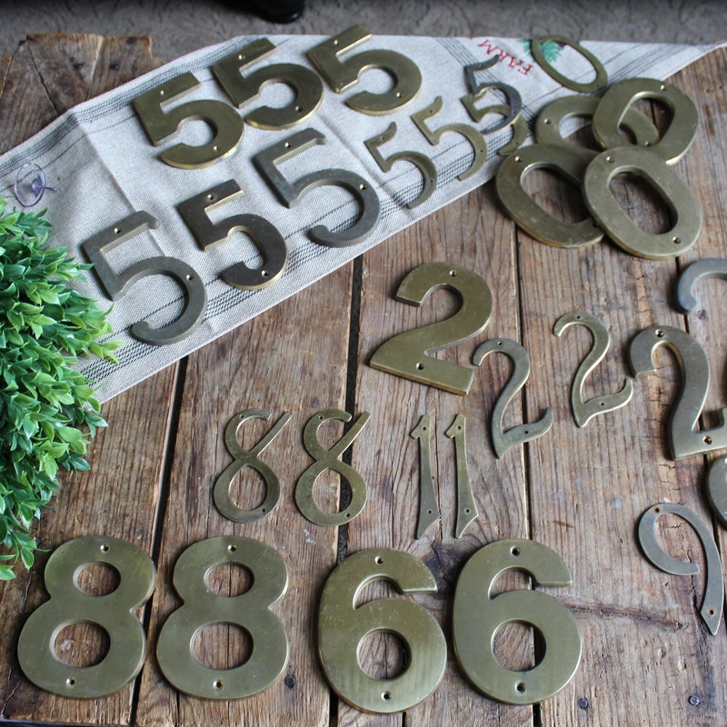 Brass House Numbers - Etsy