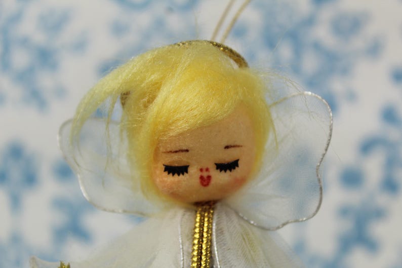 Vintage Christmas Angels Wire Angels Cotton Spun Christmas Ornaments ...