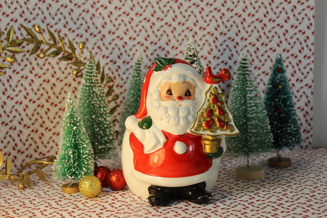 Napco Santa Planter Christmas Planter Large Santa Clause Planter ...