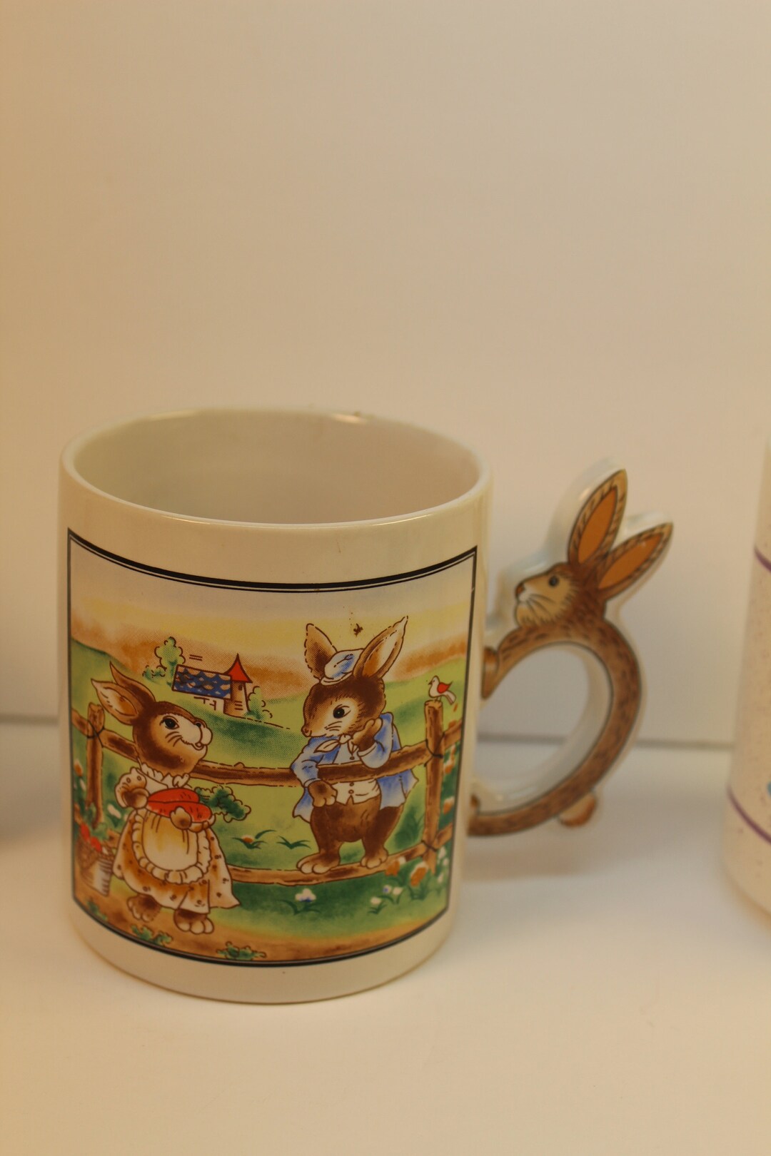 Bunny Mug Bunny Handle Mug Vintage Easter Mug Easter Cup Set of Coffee ...