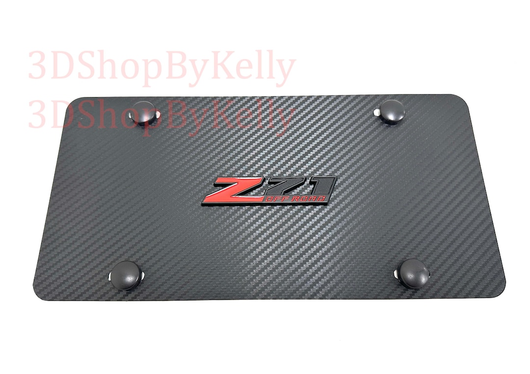 3D Black/red Z71 off Road Emblem: Carbon Fiber Style, Aluminum Front ...