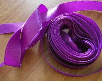 Purple satin ribbon | Etsy