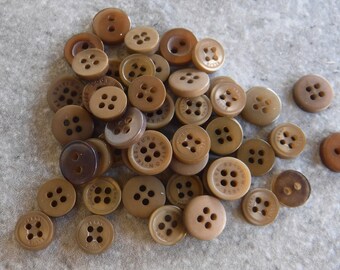 Burnt Orange Buttons 50 Small Assorted Round Sewing Crafting | Etsy