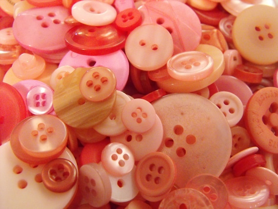 Pink Shade Buttons 100 Bulk Assorted Round Multi Size | Etsy
