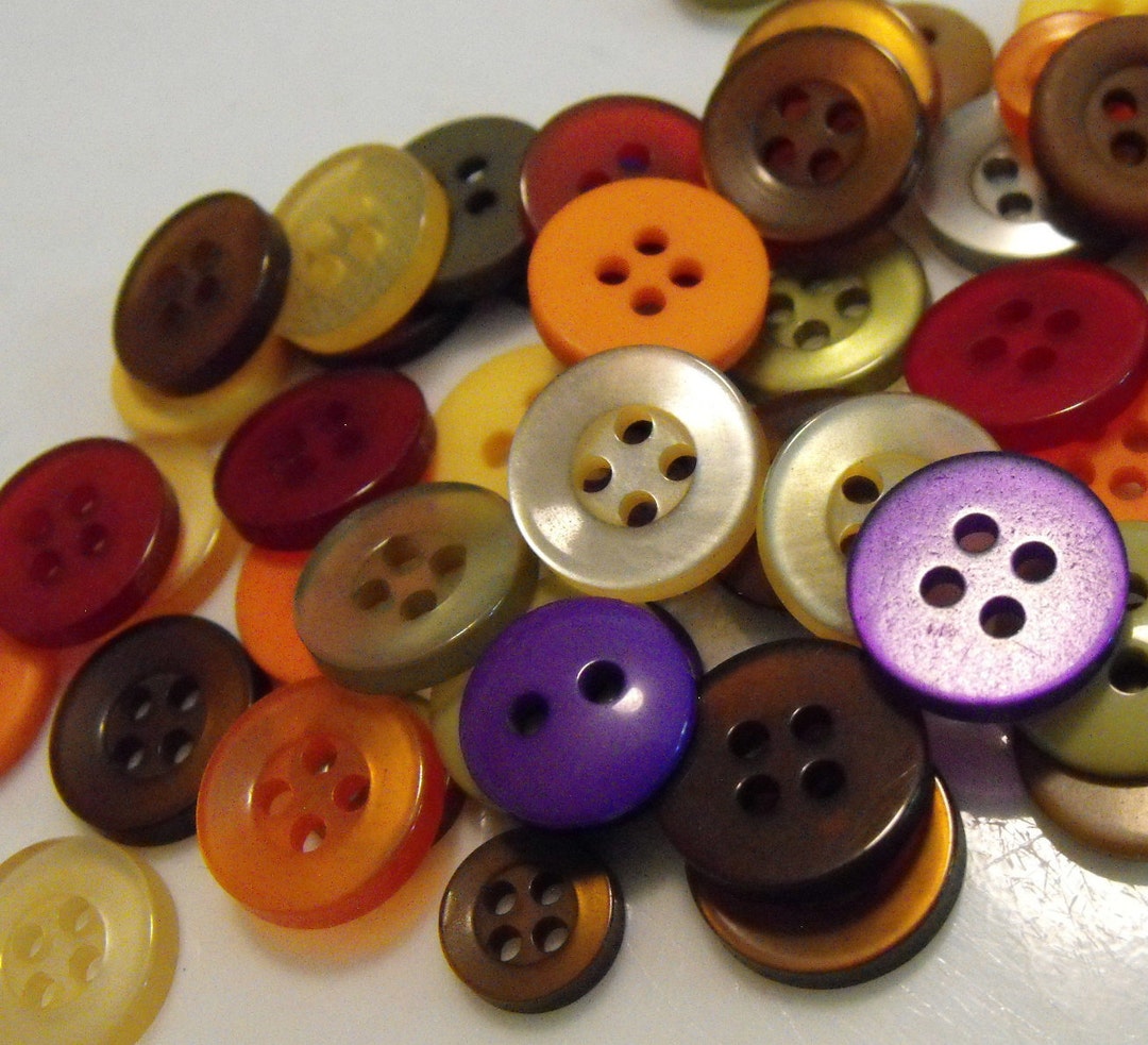 Autumn Buttons, 50 Small Assorted Round Sewing Crafting Bulk Buttons - Etsy