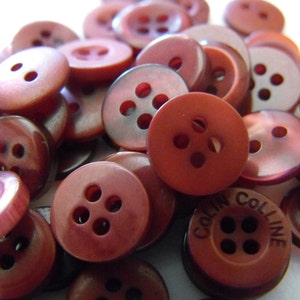 Burgundy Red Buttons, 50 Small Assorted Round Sewing Crafting Bulk ...