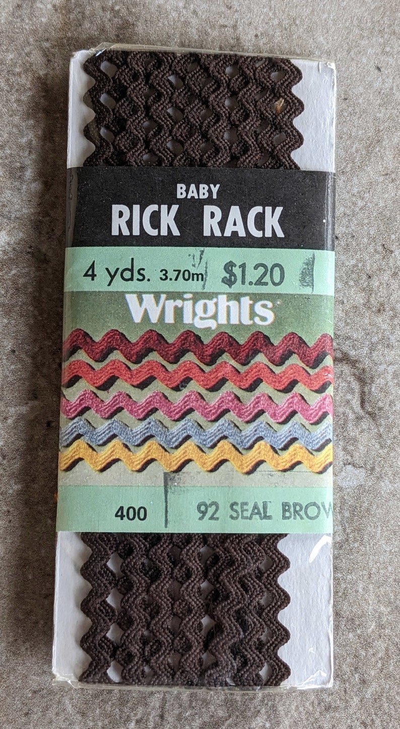 Vintage Wrights Rick Rack Baby Seal Brown - Etsy