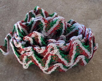 SILVER Rick Rack Ribbon Christmas Trim Metallic Shiny Sparkly Sparkle 2 ...