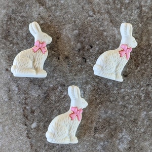 3 Little White Chocolate Bunnies Shank Buttons Size 3/4" - Etsy