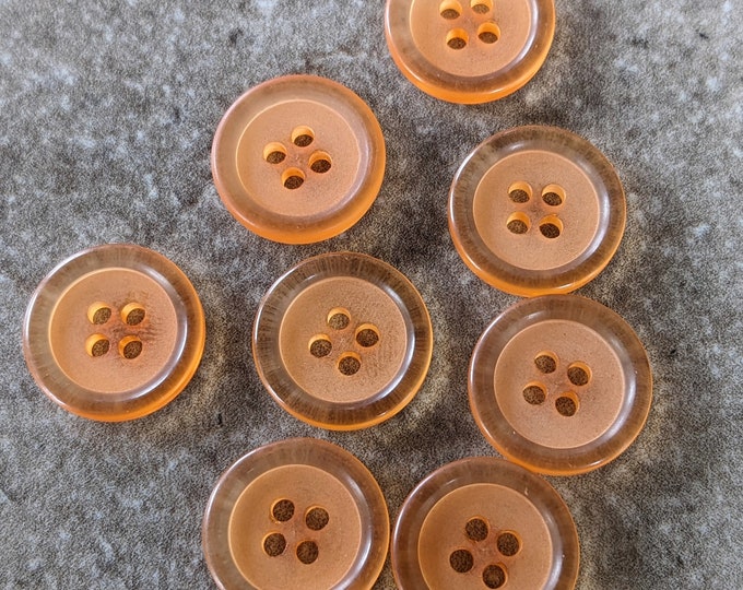 8 Peach Frosted Center Round Buttons Size 11/16" - Etsy