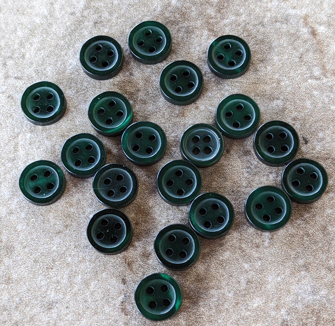 20 Forest Green Shiny Shimmer Round Buttons Size 5/16" - Etsy