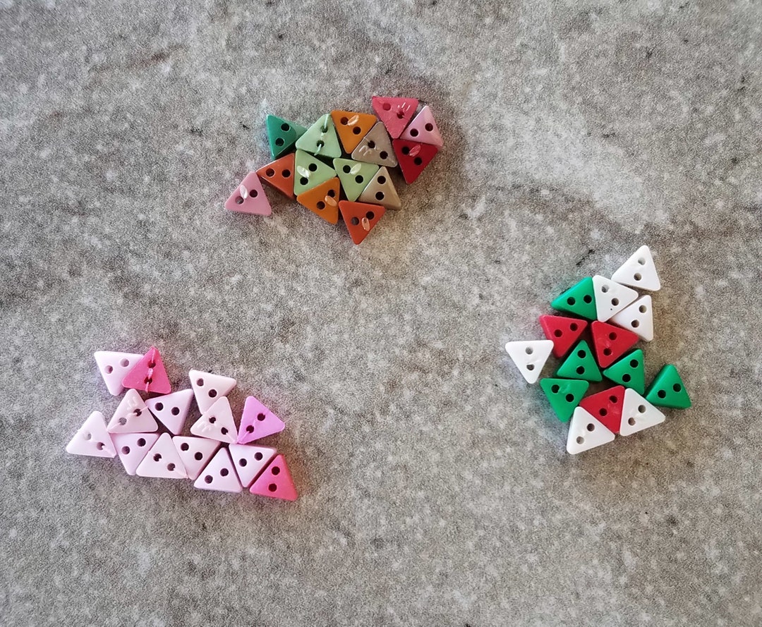Micro Mini Fat Triangle Shapes Buttons Size 5/16" You Choose the Style ...