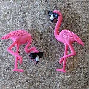 6 Pink Flamingo Buttons. Decorative Novelty Sewing Buttons. Machine Washable. Assorted Sizes. Etsy