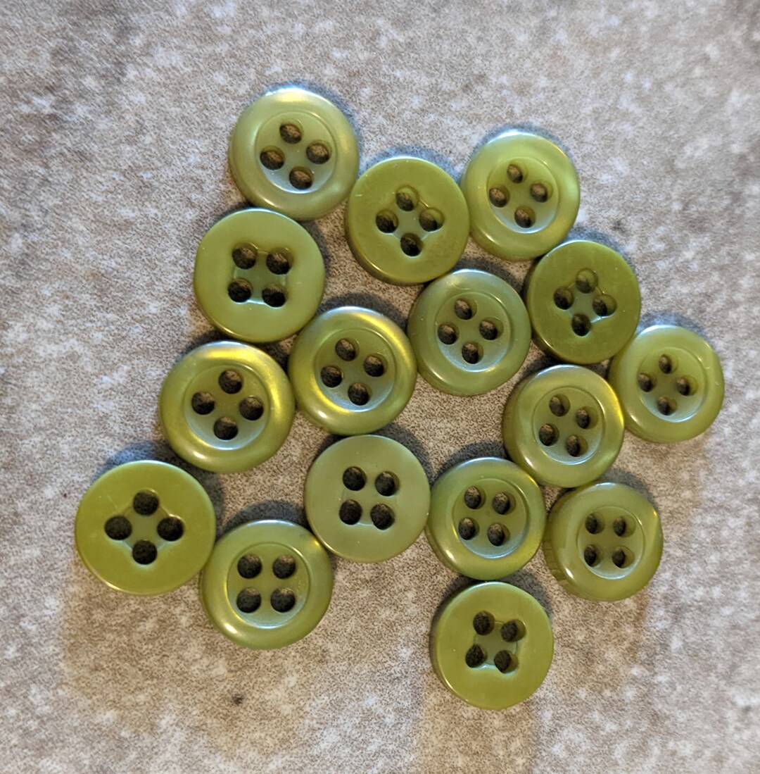 16 Moss Green Square Back Round Buttons Size 3/8" - Etsy
