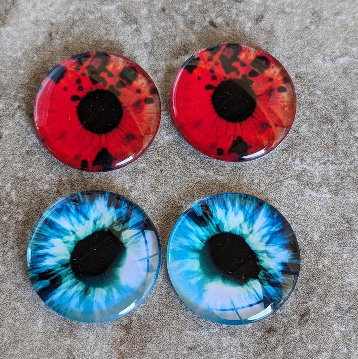 Monster Eyes Large Flat Back Buttons Embellishments Size 15/16" You ...