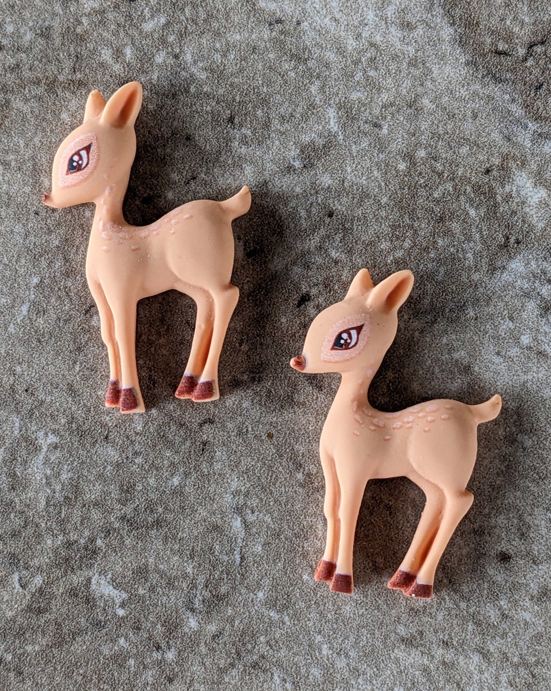 2 Fawn Flat Back Embellishment Buttons Size 15/16" - Etsy