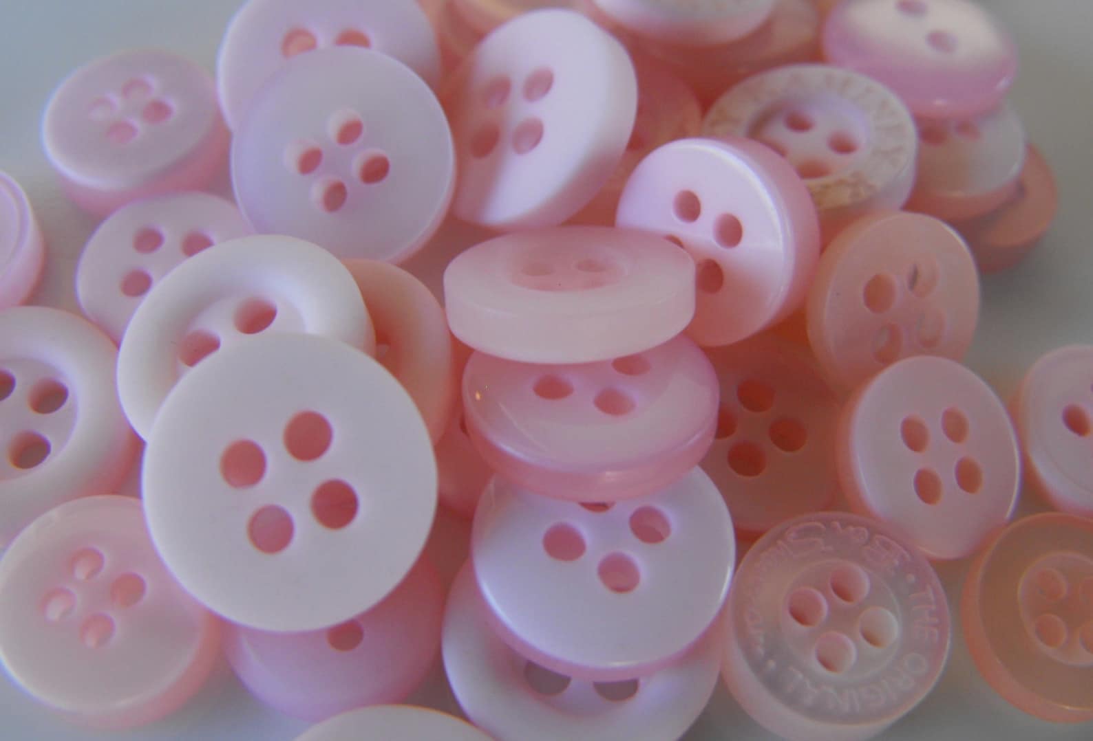 Baby Pink Buttons 50 Small Assorted Round Sewing Crafting | Etsy