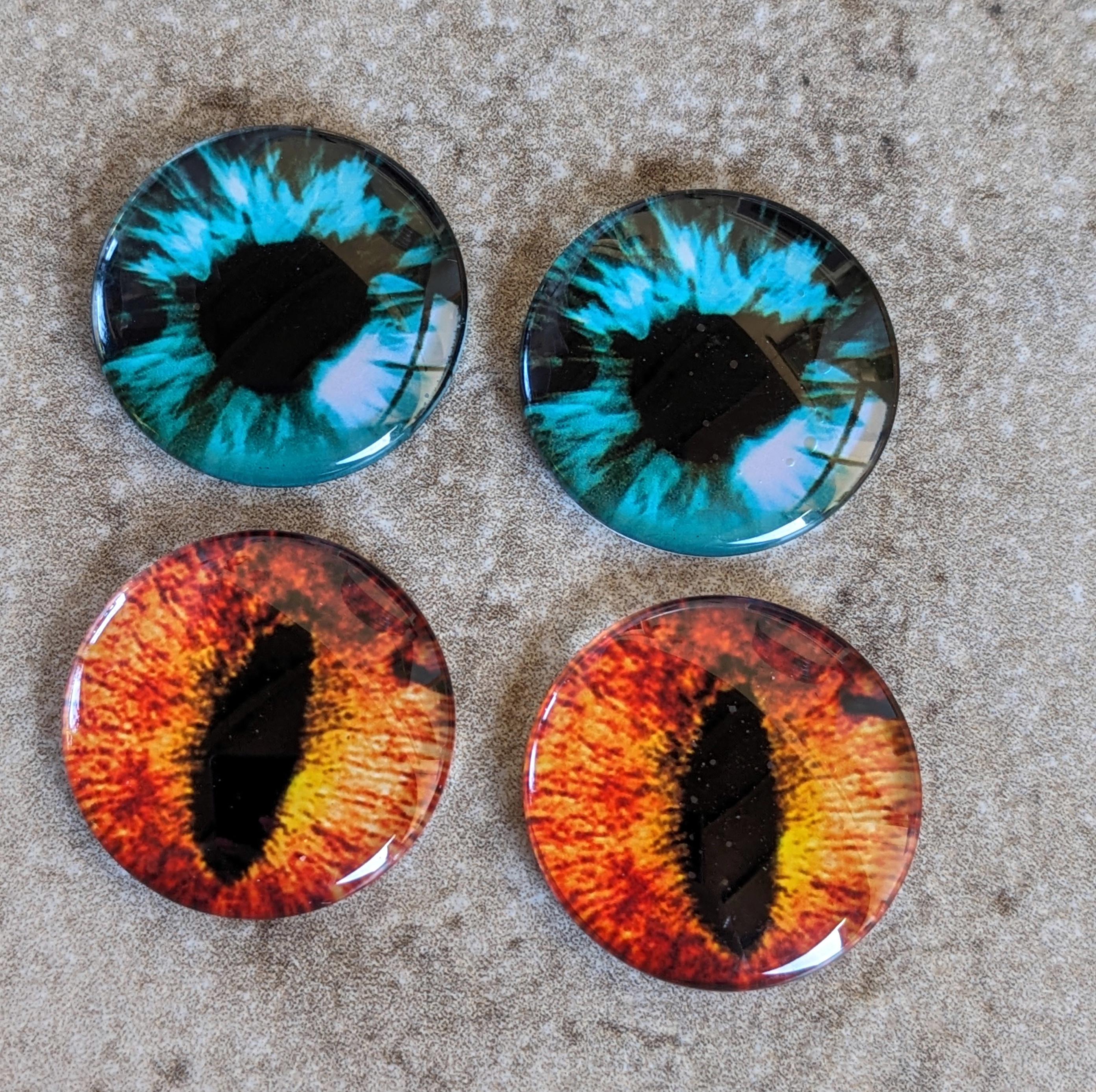 Monster Eyes Large Flat Back Buttons Embellishments Size 15/16" You ...