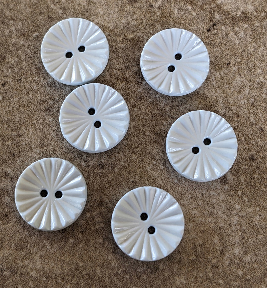 6 Pale Blue Inside Wavy Round Rim Round Buttons Size 11/16" - Etsy