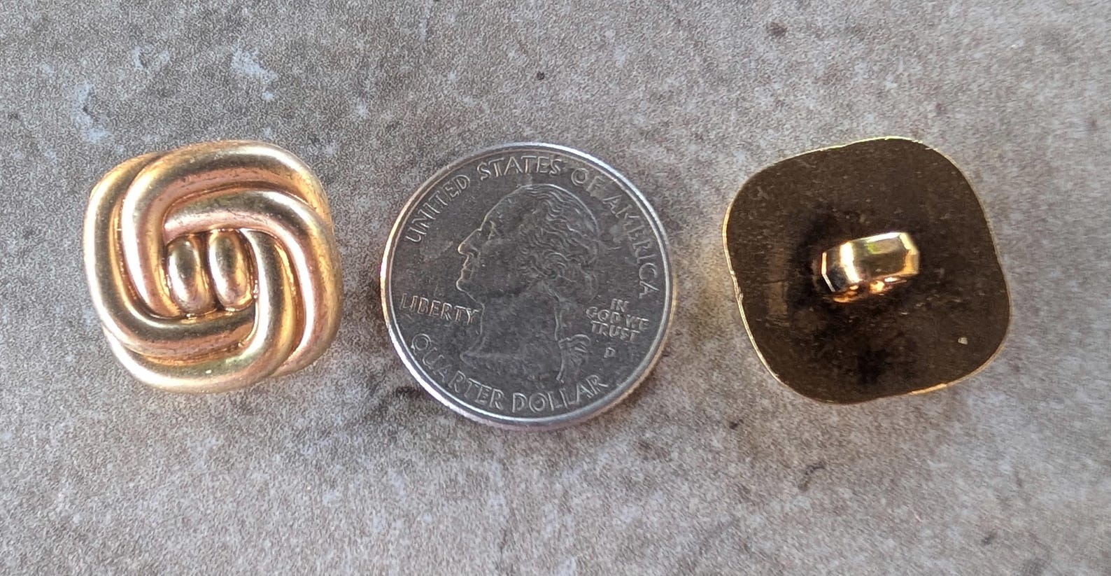 8 Gold Painted Square Shank Buttons Size 3/4" - Etsy