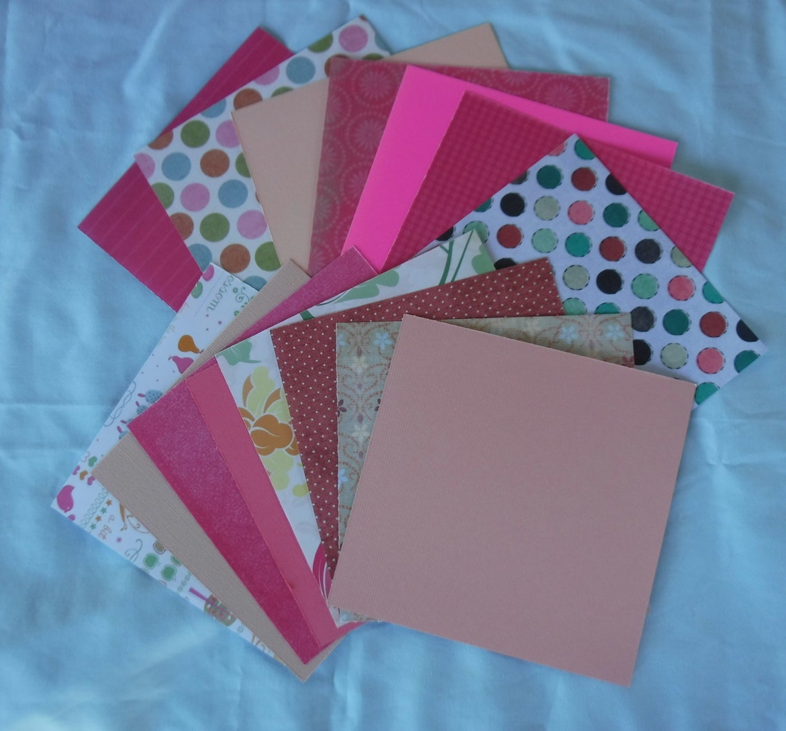 6x6 Paper Pack 15 Sheets of Discontinued Pattern and Cardstock | Etsy
