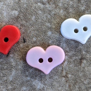10 Small Flat Hearts Buttons Size 7/16" - Etsy