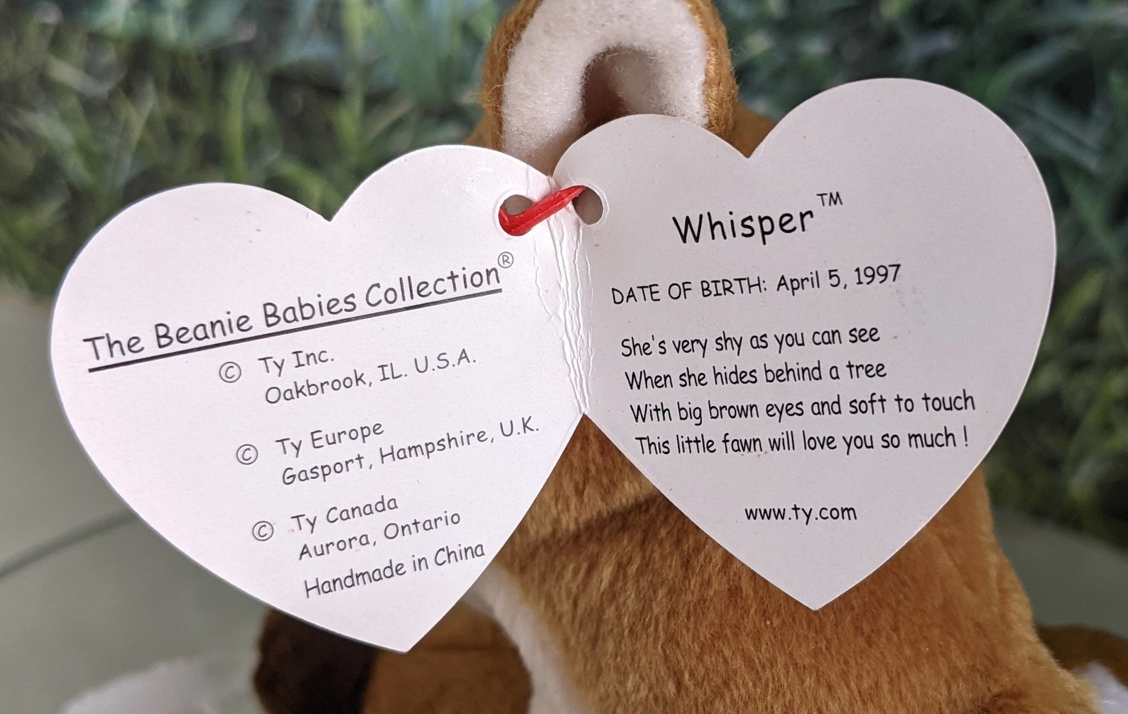 Whisper the Deer Beanie Babies Vintage TY 1998 With Original Tags - Etsy