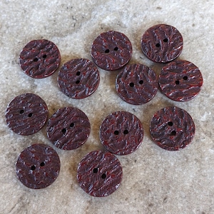12 Wine Red Rough Top Medium Round Buttons Size 3/4" - Etsy