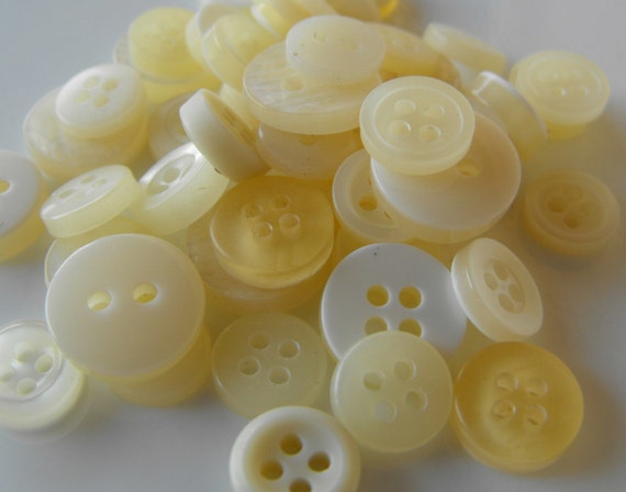 Ivory Buttons 50 Small Assorted Round Sewing Crafting Bulk | Etsy