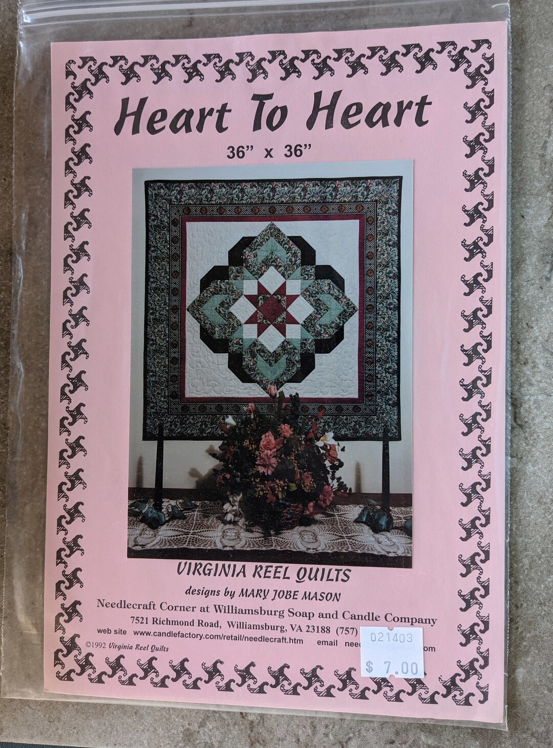 Heart to Heart Virginia Reel Quilts Pattern by Mary Jobe Mason - Etsy
