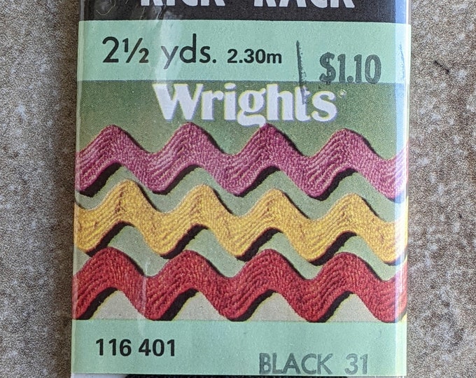 Wrights Medium Rick Rack Black - Etsy