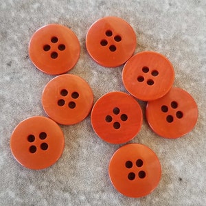 8 Burnt Orange Streaked Round Buttons Size 1/2. - Etsy