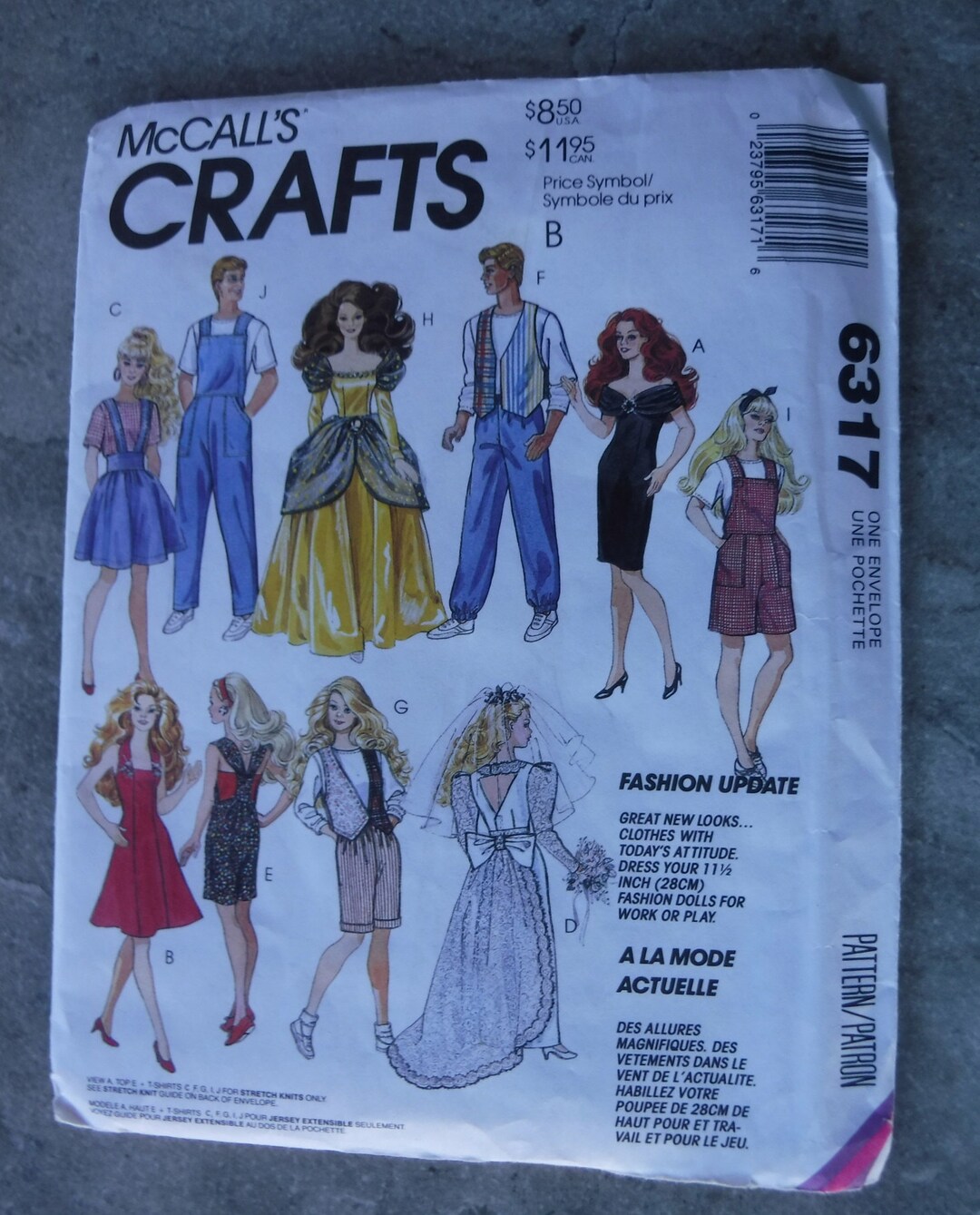 Mccall's Crafts Pattern 6317 Doll Pattern Uncut One Size - Etsy