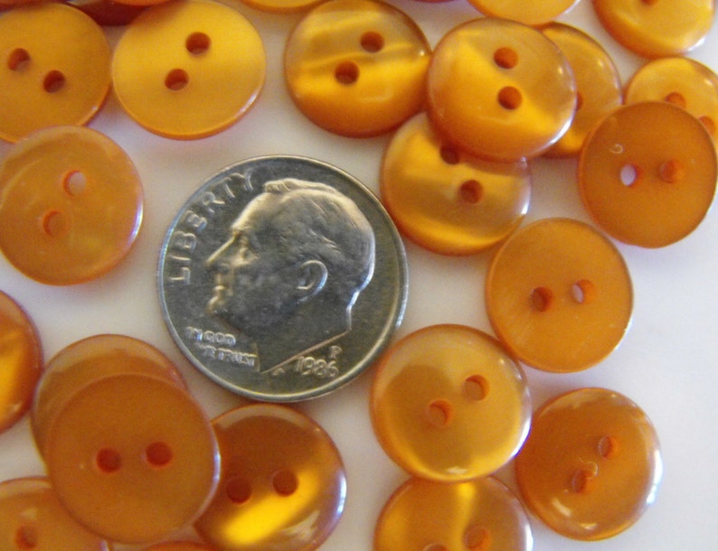 50 Burnt Orange Glassy Round Buttons Size 7/16" - Etsy