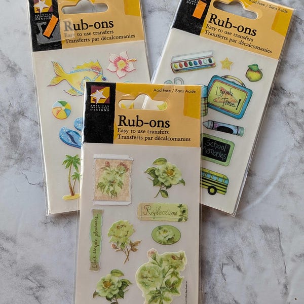Flower Rub Ons - Etsy