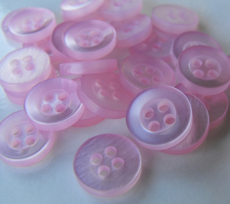 100 Baby Pink Small Round Buttons. Size 7/16" - Etsy