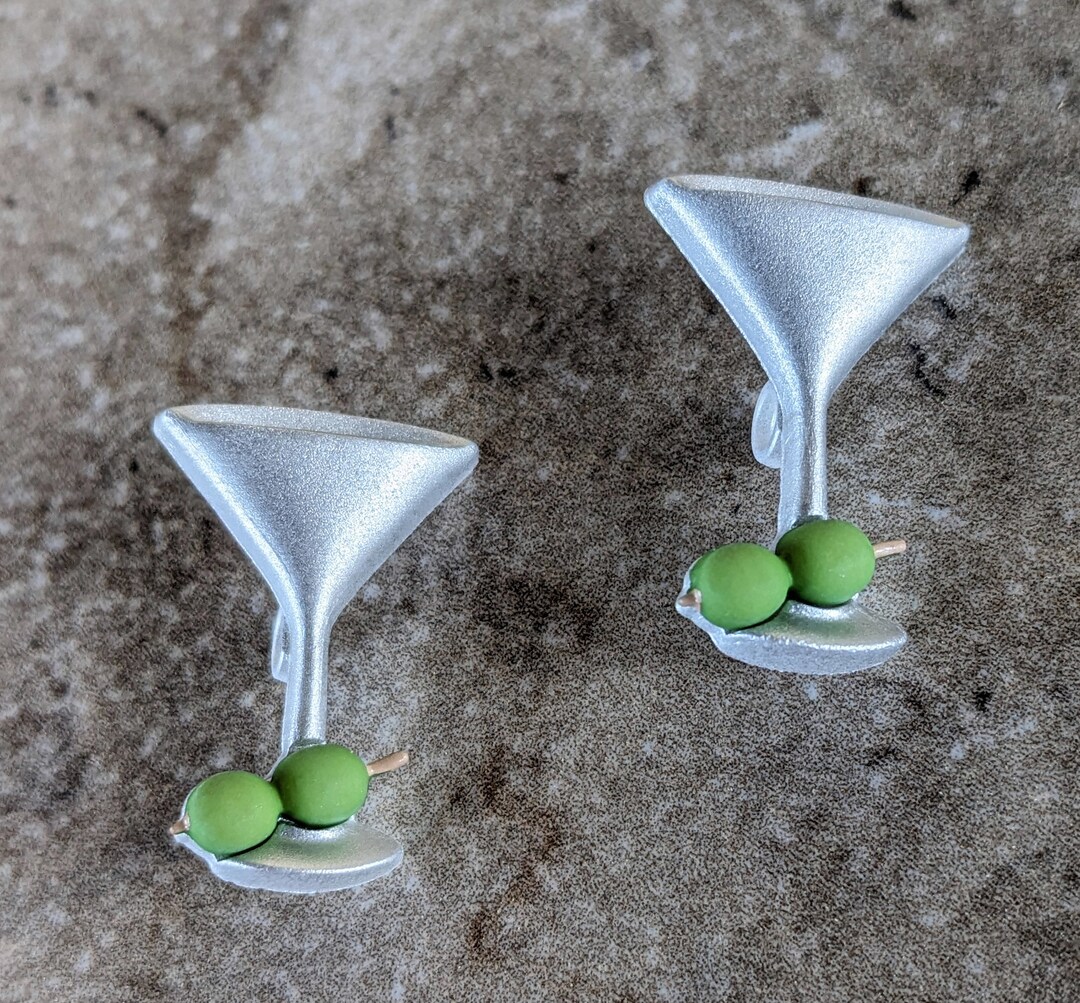 2 Martini Glass Shank Buttons Size 3/4" - Etsy