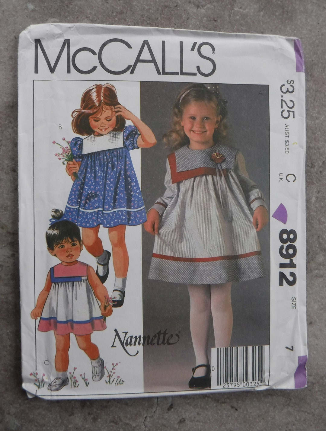 Mccalls Pattern Childrens and Girls Dress 8912 (choose Your Size) - Etsy