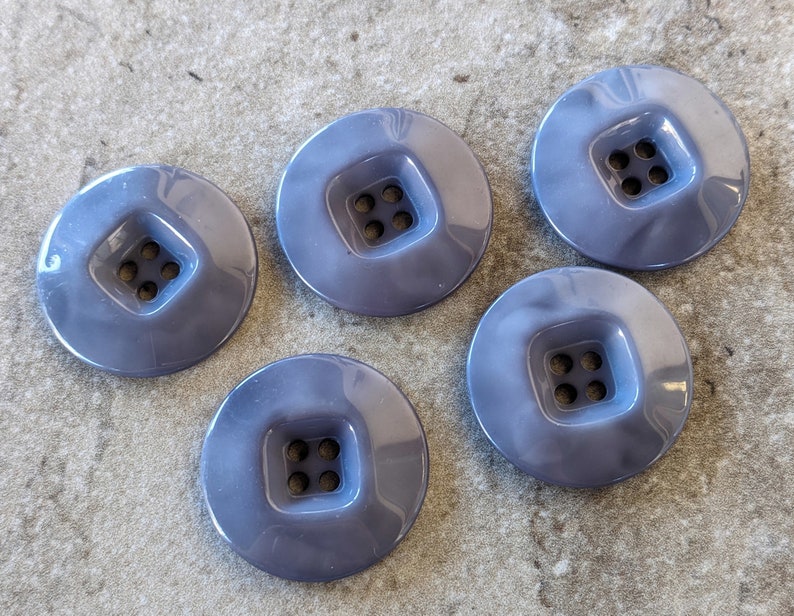 5 Steel Gray Jumbo Square Center Round Buttons Size 1 5/16" - Etsy