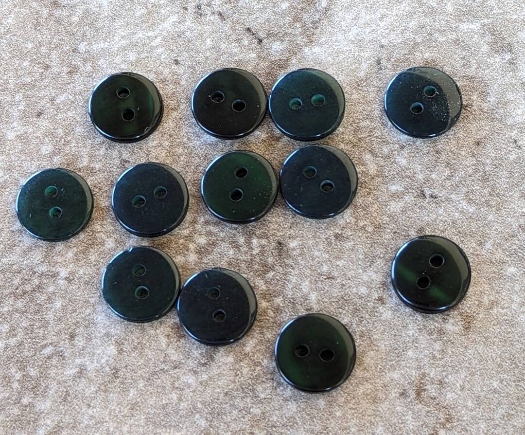 12 Forest Green Double Sided Pop Round Buttons Size 3/8" - Etsy